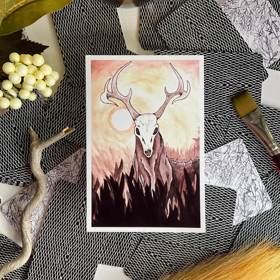 Dead Deer. Surreal Dear Skull Horror Gothic Dark Art Decay - Etsy