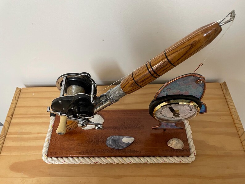 Fishing Pole Tide Clock With Caught Fish - Etsy