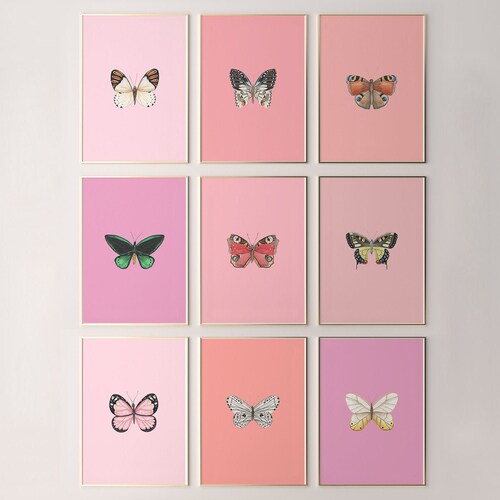 Butterfly Gallery Printable Art Farmhouse Nursery Decor - Etsy