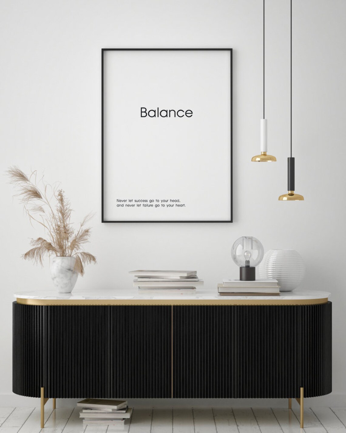 Balance Typography Art Printable Art Never Let Success Go to - Etsy