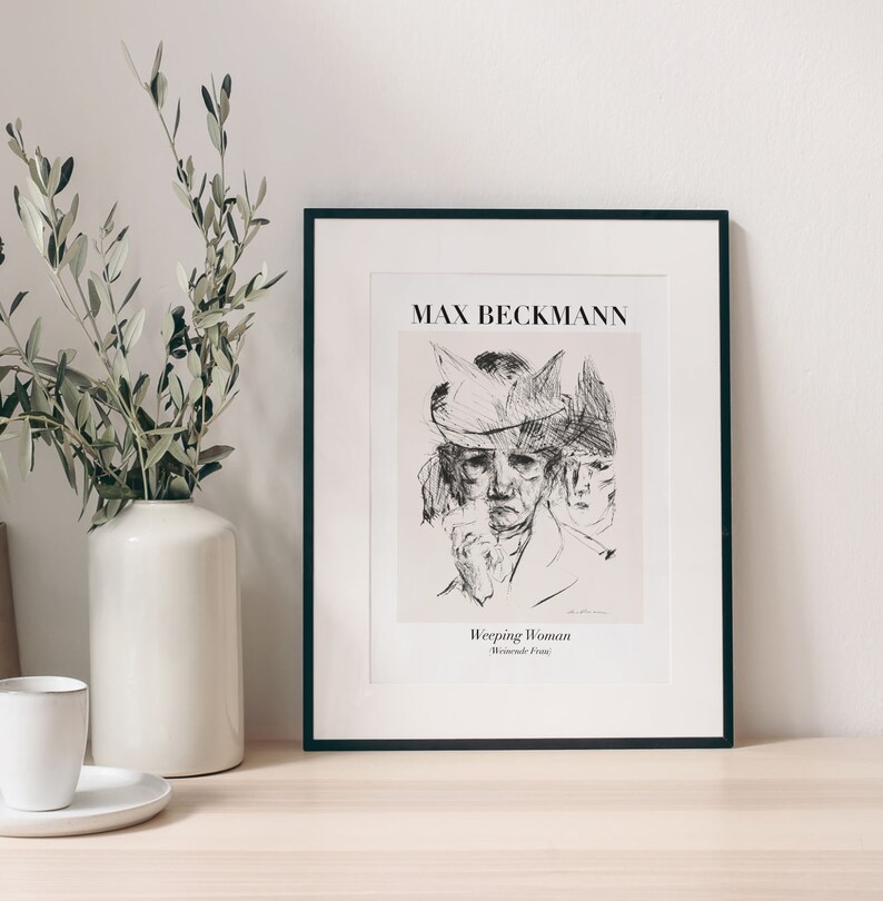 Max Beckmann Weeping Woman Printable Art Beckmann Print - Etsy