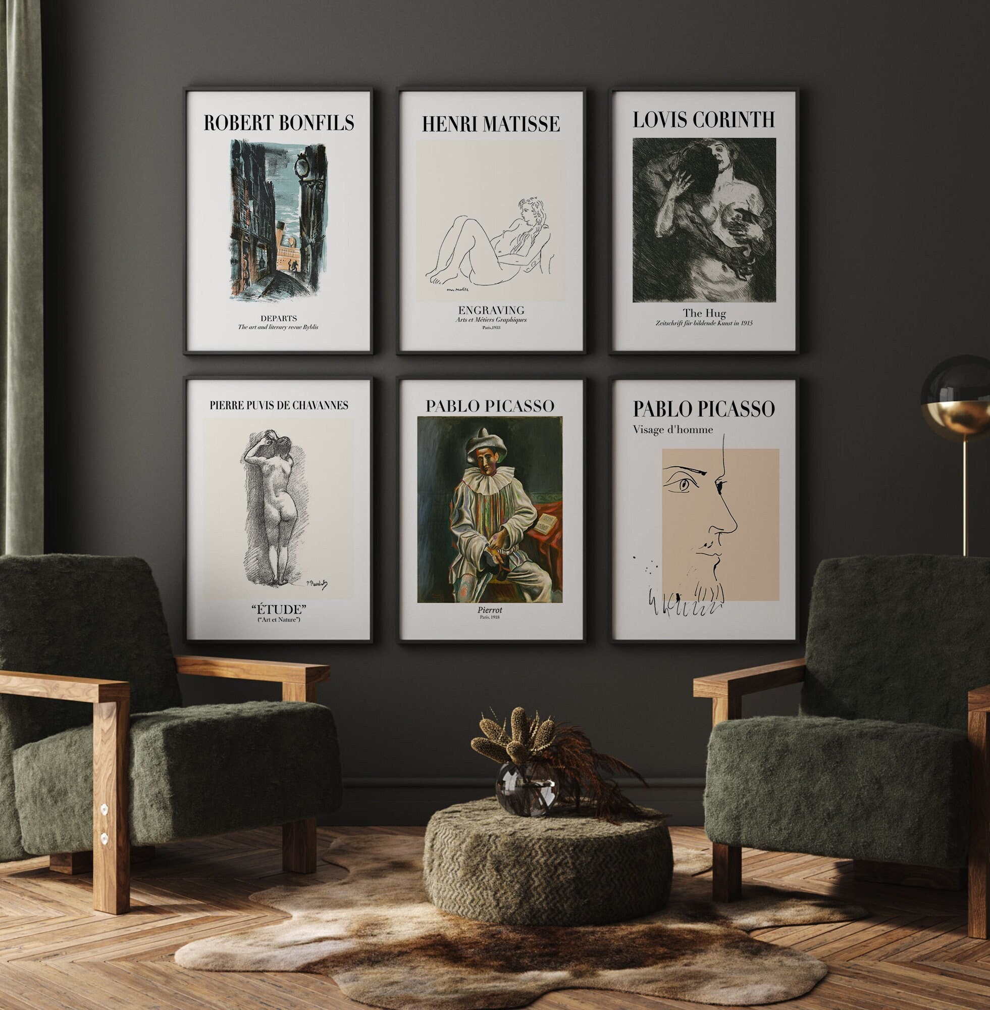 Famous Painters Gallery Wall PRINTABLE ART Pablo Picasso - Etsy