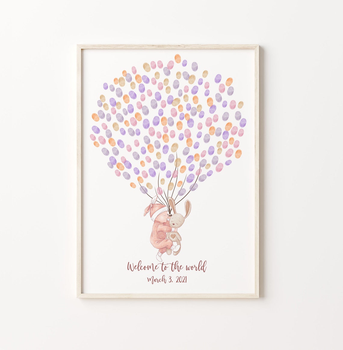 Welcome Baby Guest Book PRINTABLE GUEST BOOK Birthday - Etsy