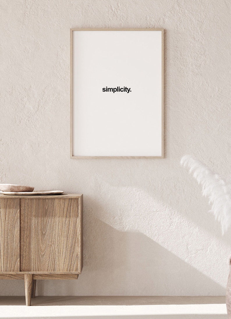 Simplicity Typography Poster Printable Art Simplicity - Etsy Hong Kong