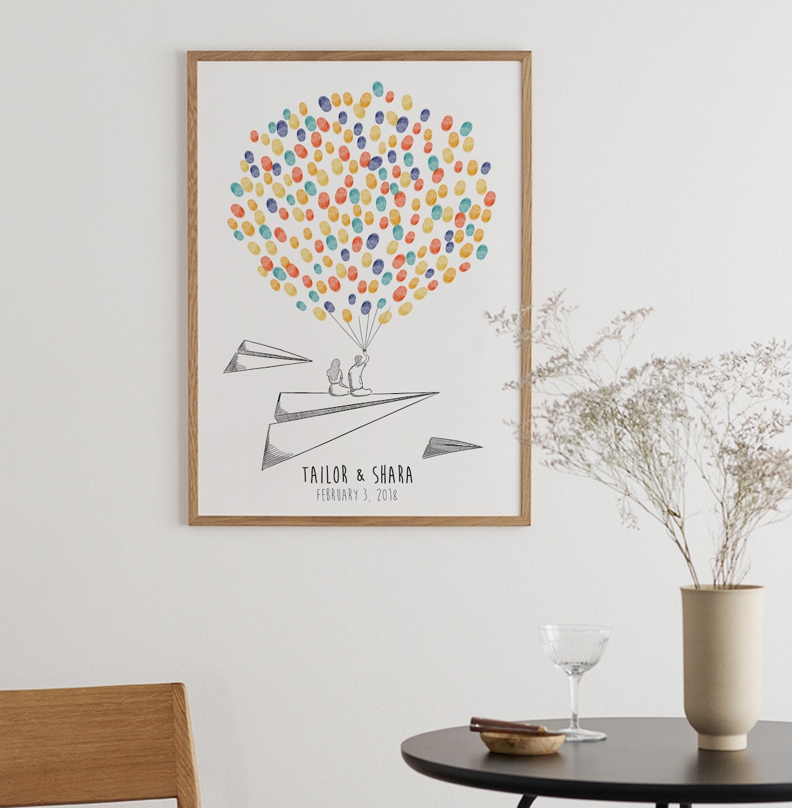 Couple Fingerprint Guest Book, PRINTABLE GUEST BOOK, Wedding ...