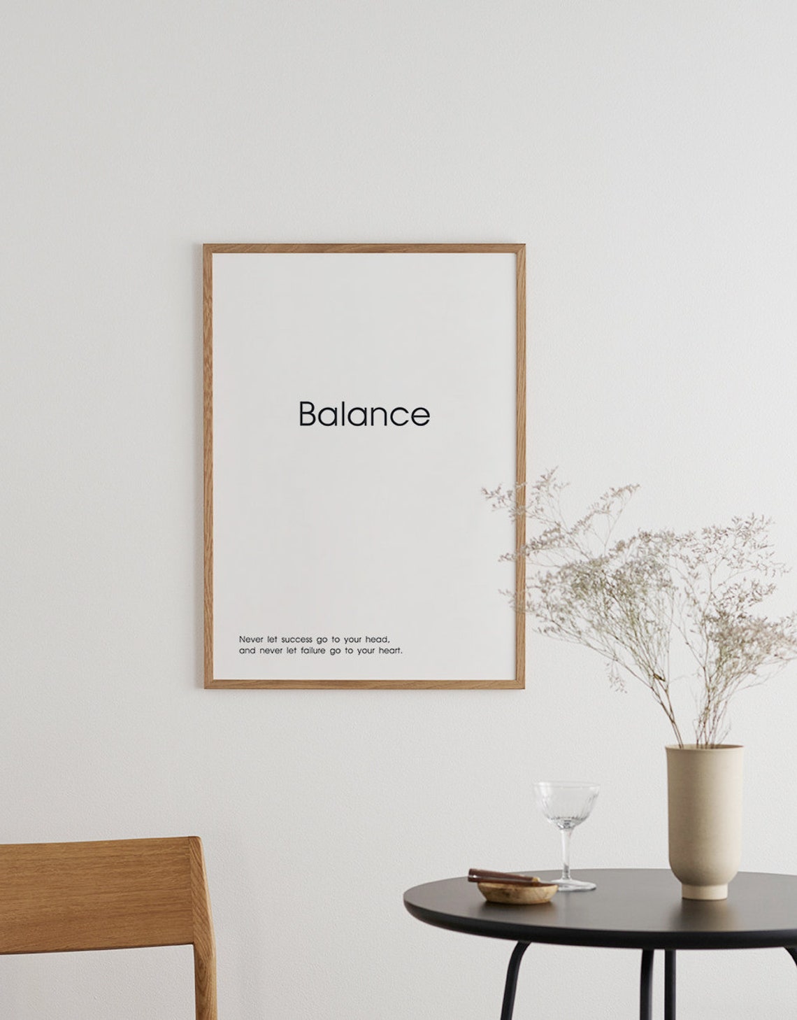 Balance Typography Art Printable Art Never Let Success Go to - Etsy