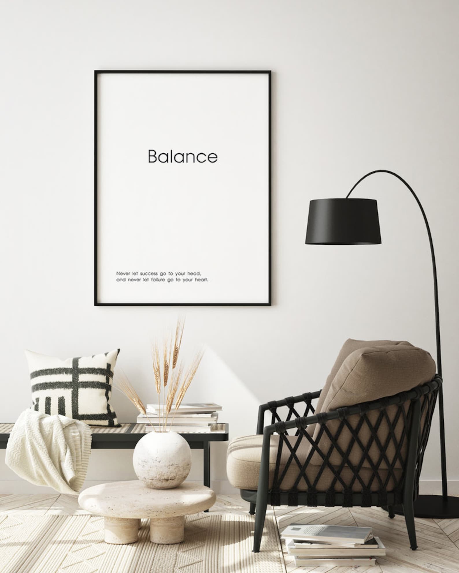Balance Typography Art Printable Art Never Let Success Go to - Etsy