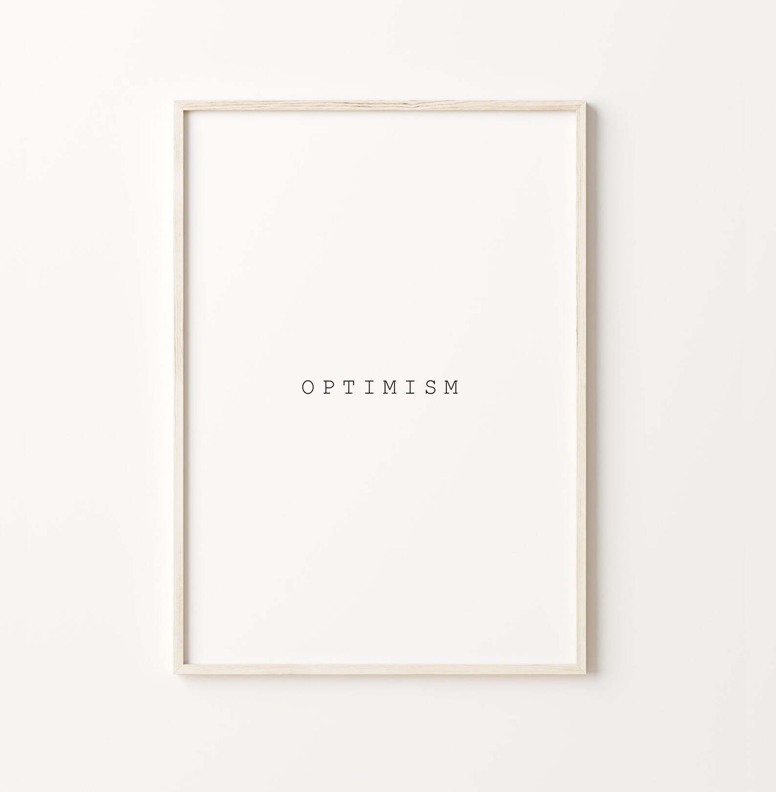 OPTIMISM Printable Art Calligraphy Wall Art Quote Poster - Etsy