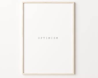Optimism Art Poster - Etsy