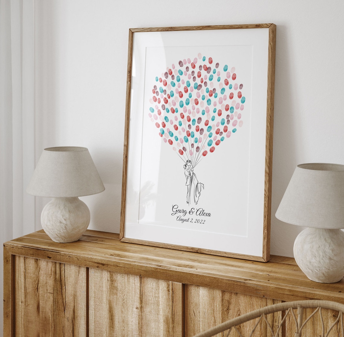 Couple Thumbprint Guest Book, PRINTABLE GUEST BOOK, Wedding Fingerprint ...