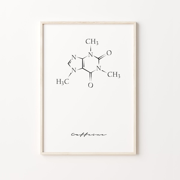 Caffeine Molecule Poster - Etsy
