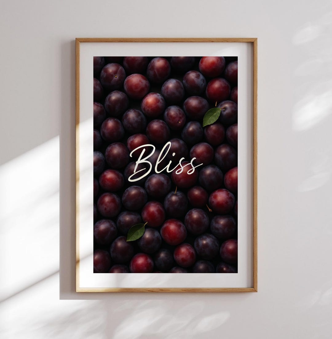 Digital Poster Purple Plums Photo - Etsy