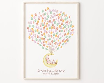 Ship Thumbprint Guest Book PRINTABLE Birthday Fingerprint - Etsy