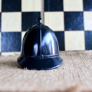 Vintage British Bobby Helmet Bell, Kitsch Police Helmet Bell, Black ...