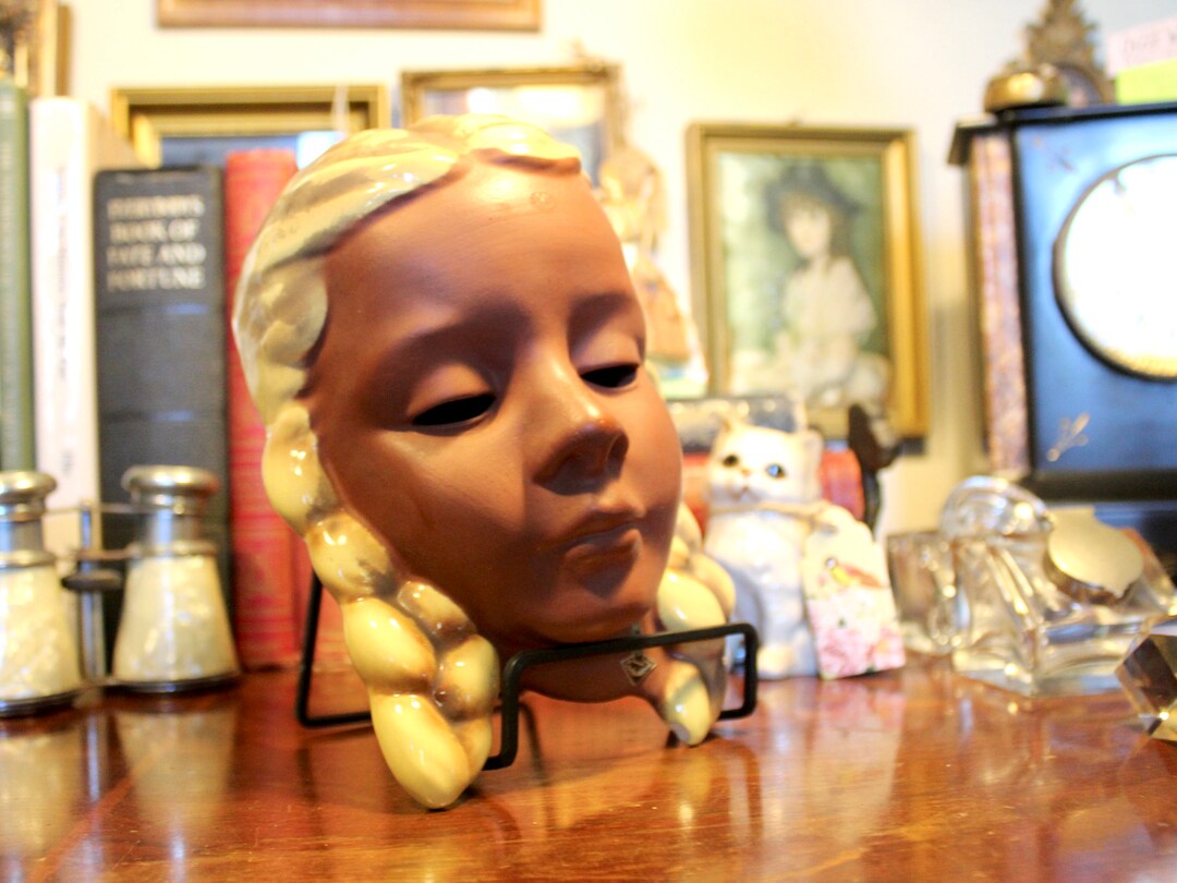 Mid Century Cortendorf Wall Mask, Pottery / Clay Wall Mask, West German ...