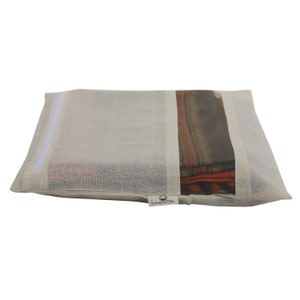Handmade Cotton Garment Bags With Zipper & Net Window (17x15in) - Saree ...