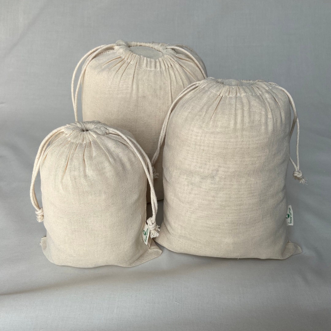 100% Cotton Double Drawstring Premium Quality Bags. Great for Packaging ...