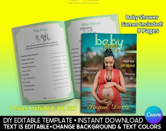 DIY Instant Download Baby Shower Games Magazine Booklet With Thank You ...