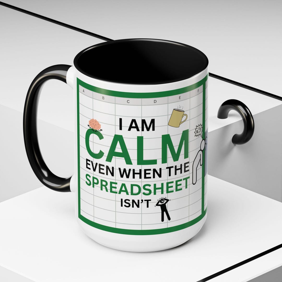Excel Spreadsheet Affirmation Mug for Office Gifts, Accountant ...