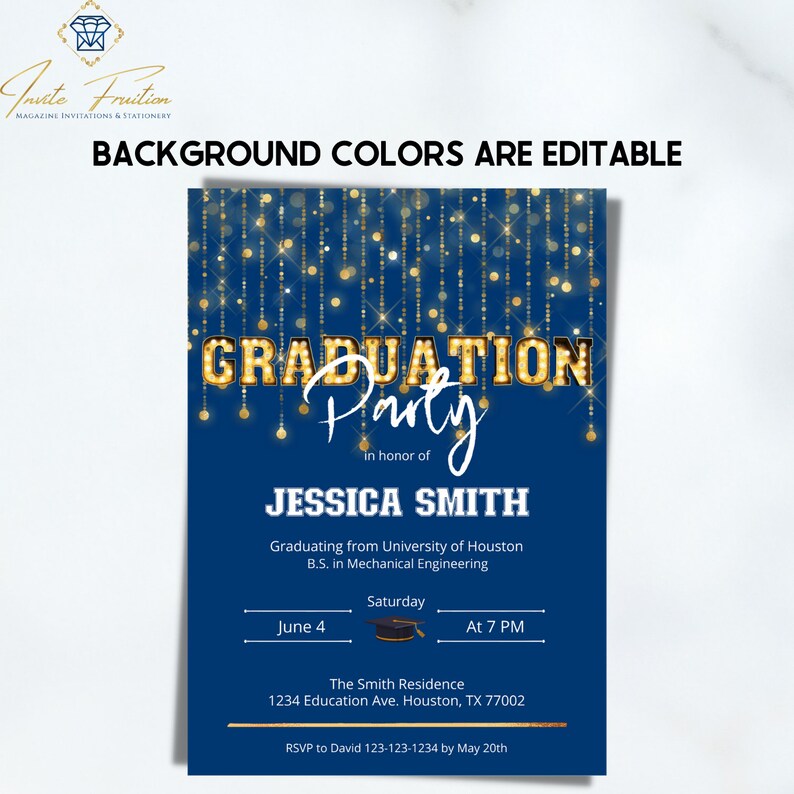 Class of 2022 Invites Graduation Party Invitation Template - Etsy