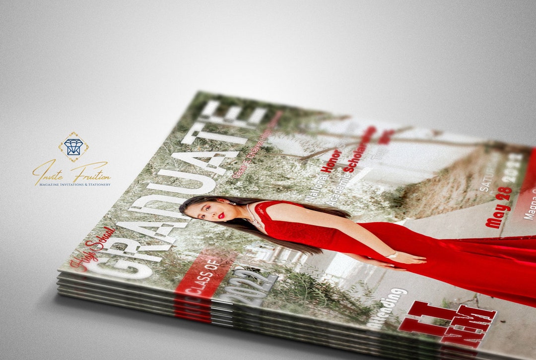 Personalized Graduation Magazine Announcement: High Gloss, 5.5x8.5 - Etsy