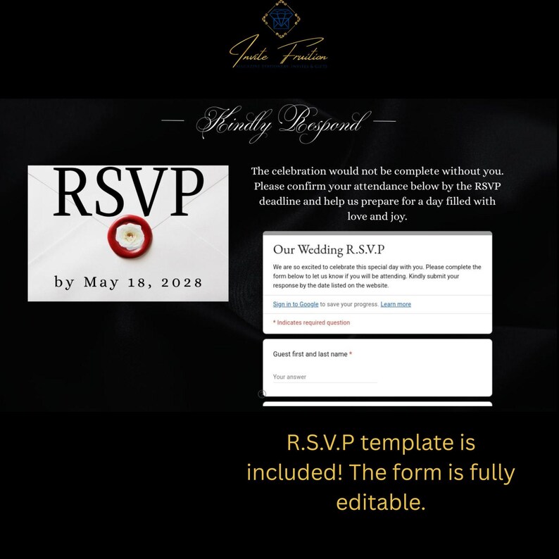 Editable Wedding Magazine Website Template, RSVP, Seating Chart and ...