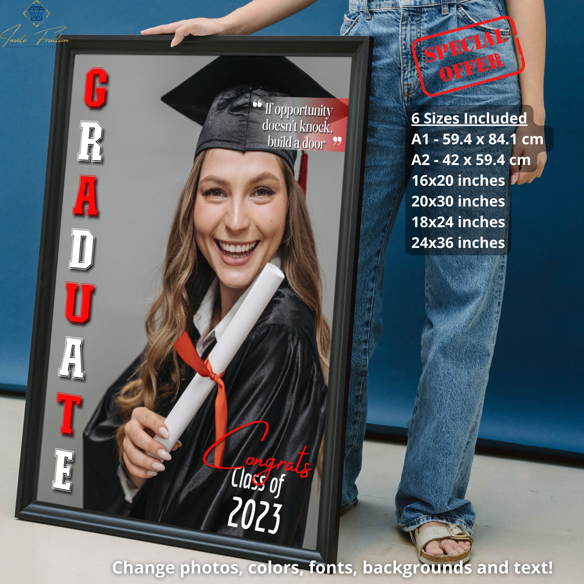 DIY Graduation Magazine Sign Template Instant Download DIY - Etsy