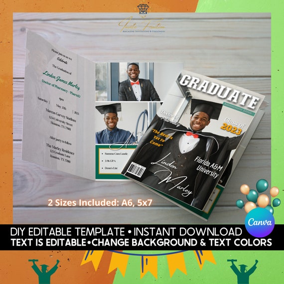 Unique Folding Photo Graduation Invitations Graduation Announcements