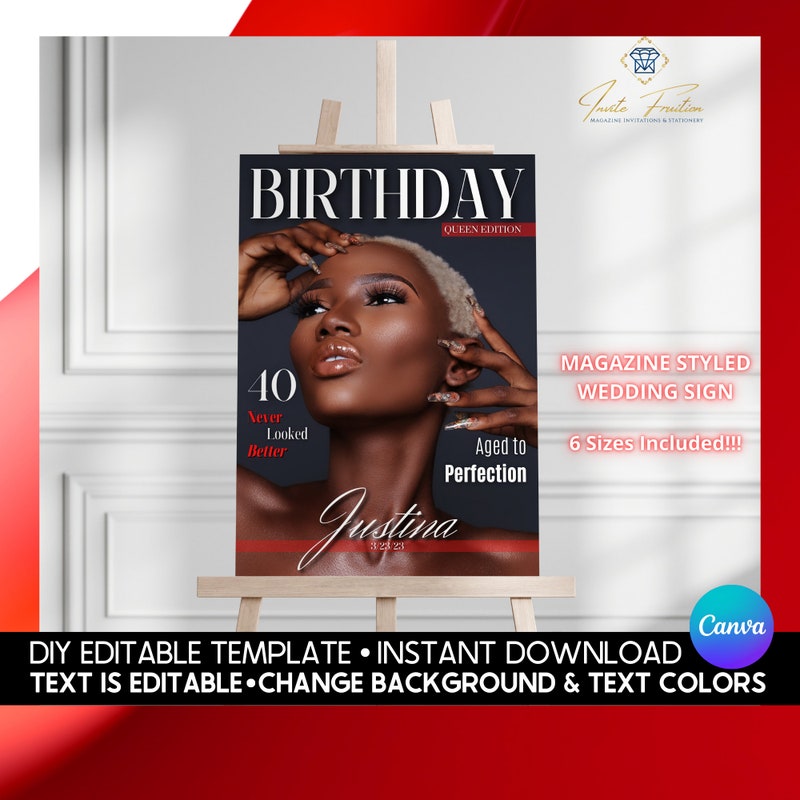 Diy Birthday Magazine Sign - Etsy
