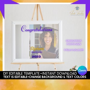 DIY Graduation Yard Sign Template, Instant Download DIY Grad Party ...