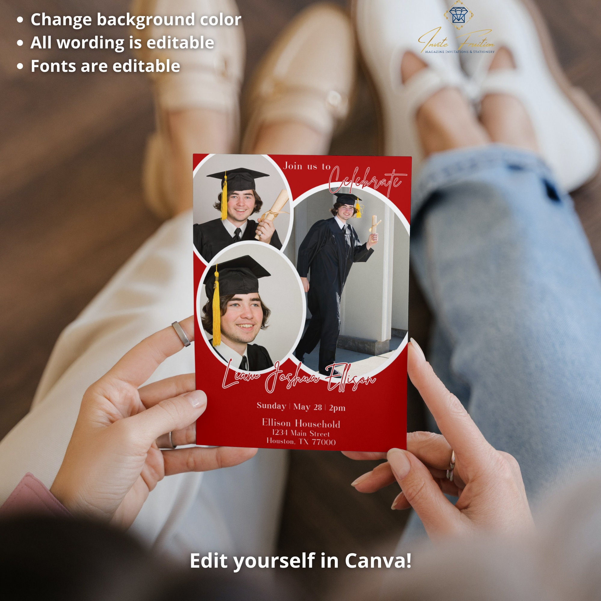 DIY Graduation Announcement Invitation With Photos for College - Etsy