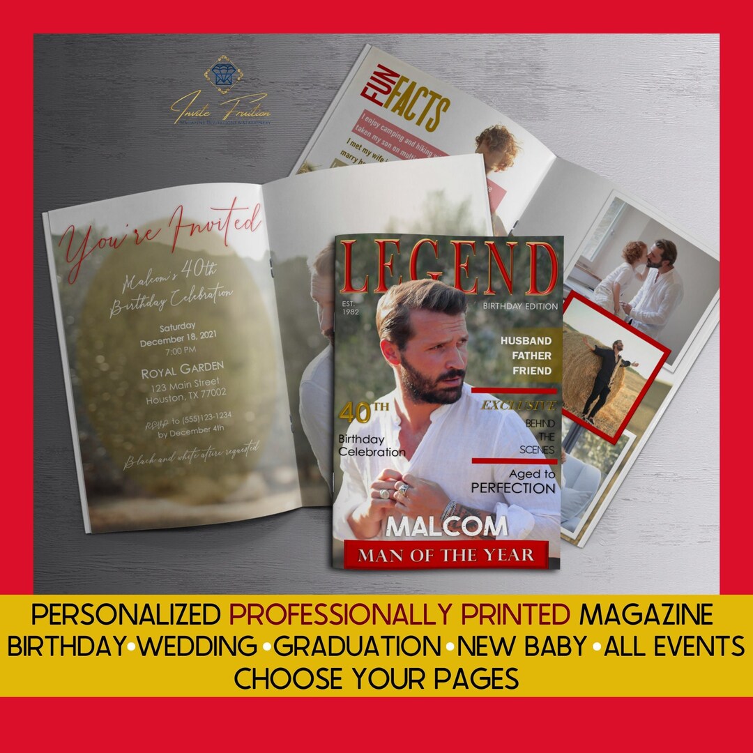 Personalized Printed Men's Magazine for Birthday or Father's Day for ...