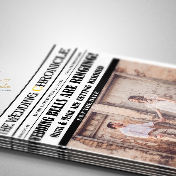 Wedding Newspaper - Etsy