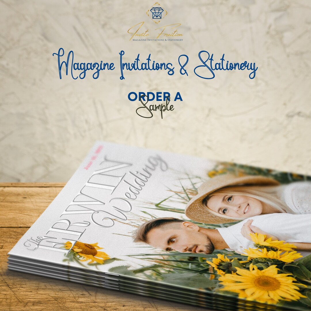 Magazine Invitation Sample: Custom Wedding, Birthday, Engagement - Etsy