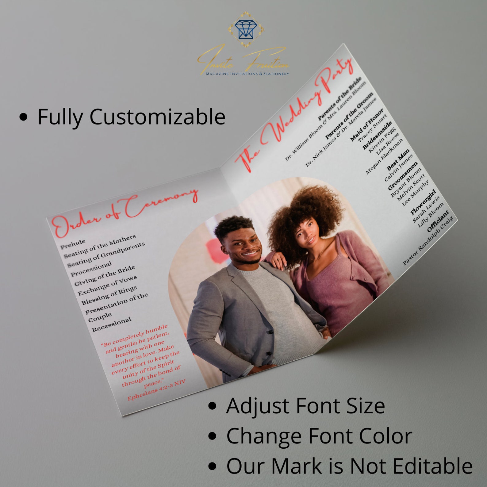 Instant Download 4 Page DIY Wedding Magazine Cover, Folding Wedding ...