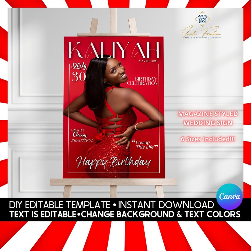 Diy Birthday Magazine Sign - Etsy