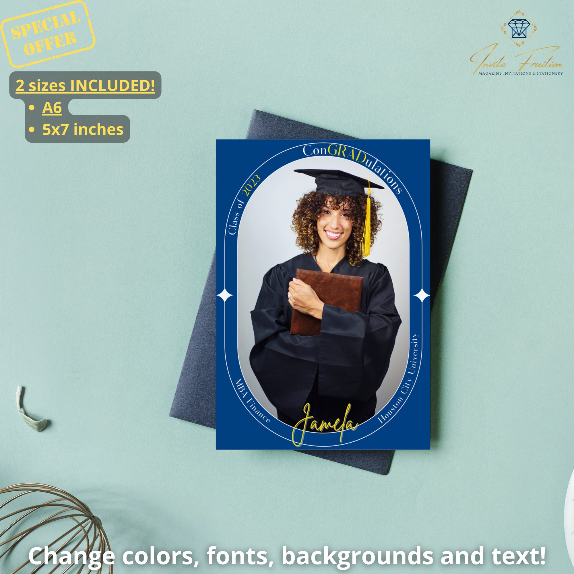 DIY Graduation Announcement Invitation With Photos for College - Etsy