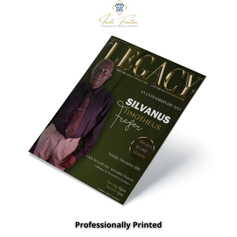 Funeral Magazine for Homegoing Service Funeral Program for - Etsy