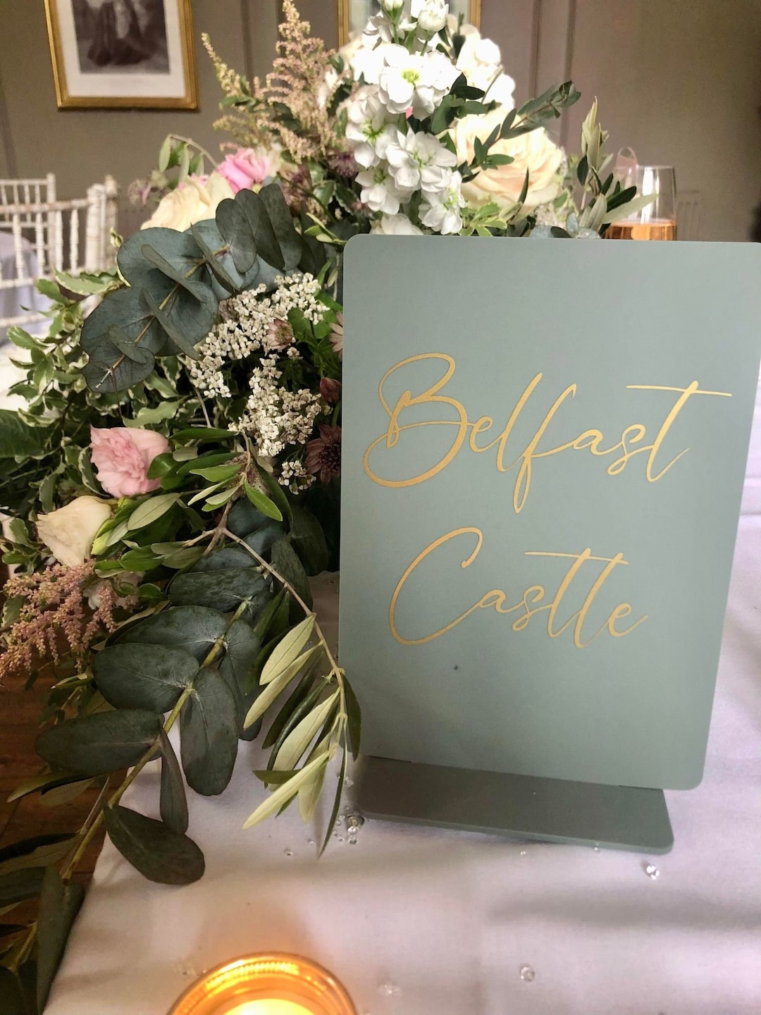 Table Number Acrylic Signs A5 WITH BASES | Birthday Engagement Wedding ...