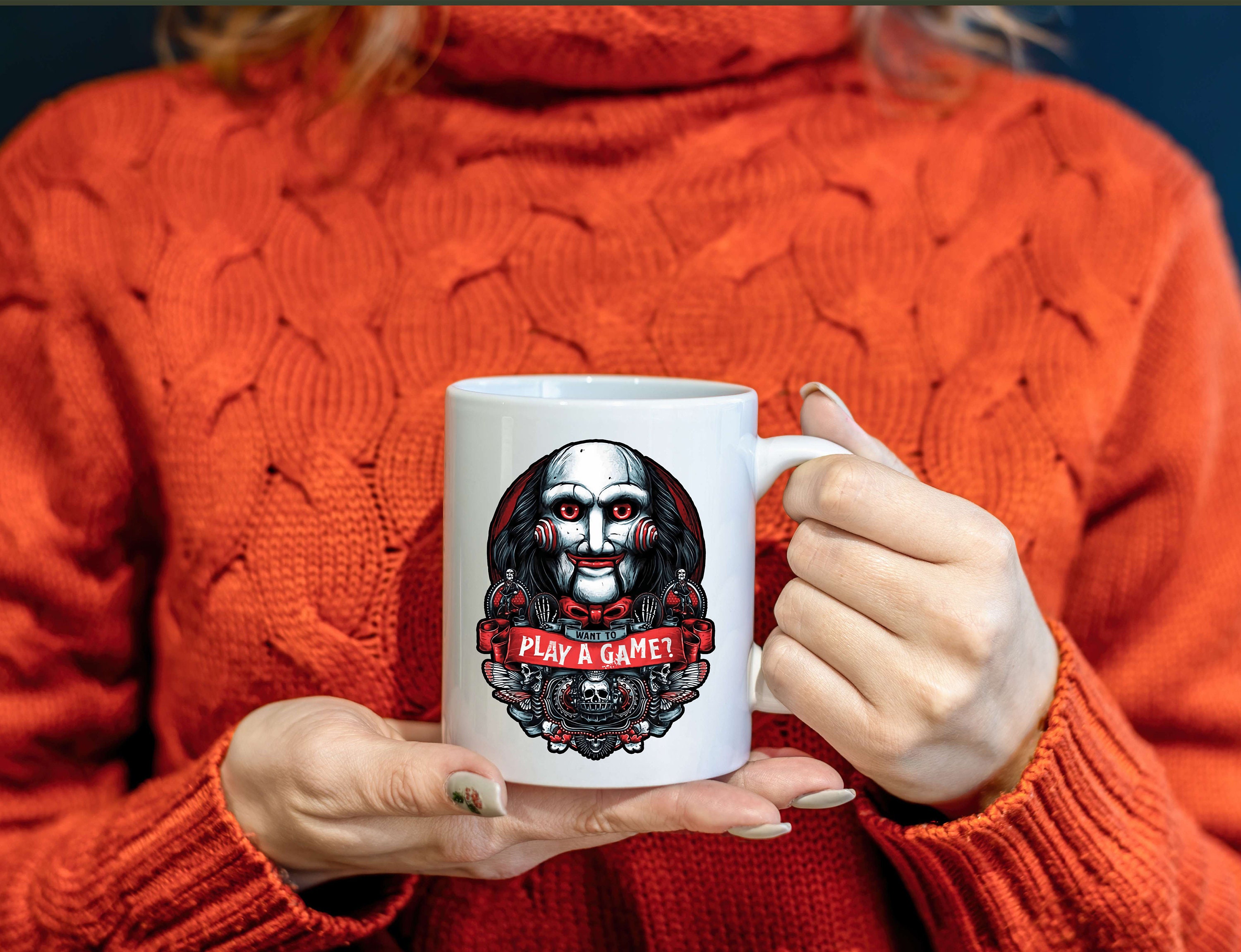 Saw Want to Play a Game Personalized Mug Serial Killer Mug Halloween ...