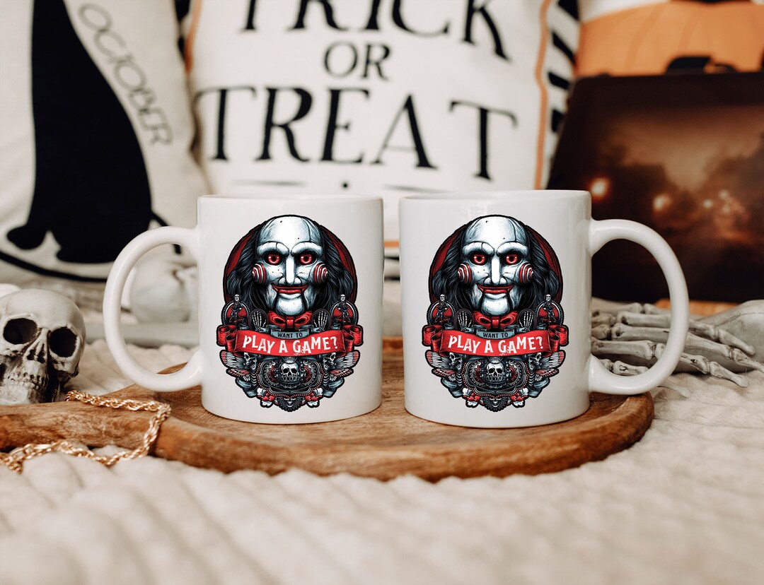 Saw Want to Play a Game Personalized Mug Serial Killer Mug Halloween ...