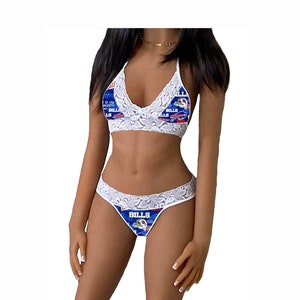 Yankees Lingerie Tie top String or Thong Panty New York Yankees White Lace Lingerie Set 1 Made to Order Thong XS L Etsy