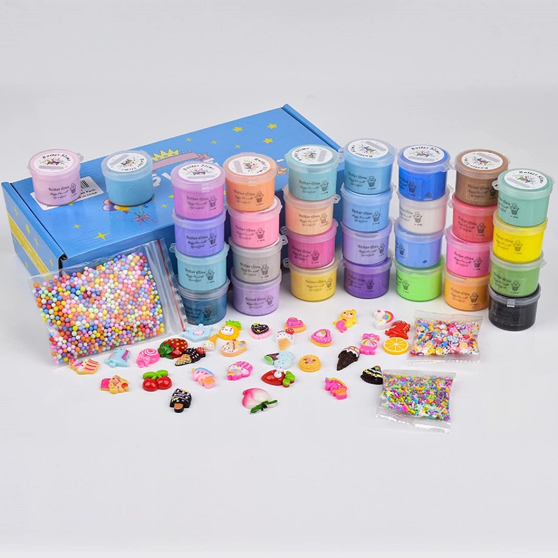 Butter Slime Kit 30 Pack with Funny Fruits Charms Scented DIY | Etsy