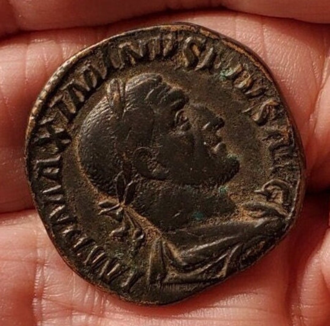 A GREAT INVESTMENT 8FT TALL Emperor Maximinus l Bronze Sestertius ric ...
