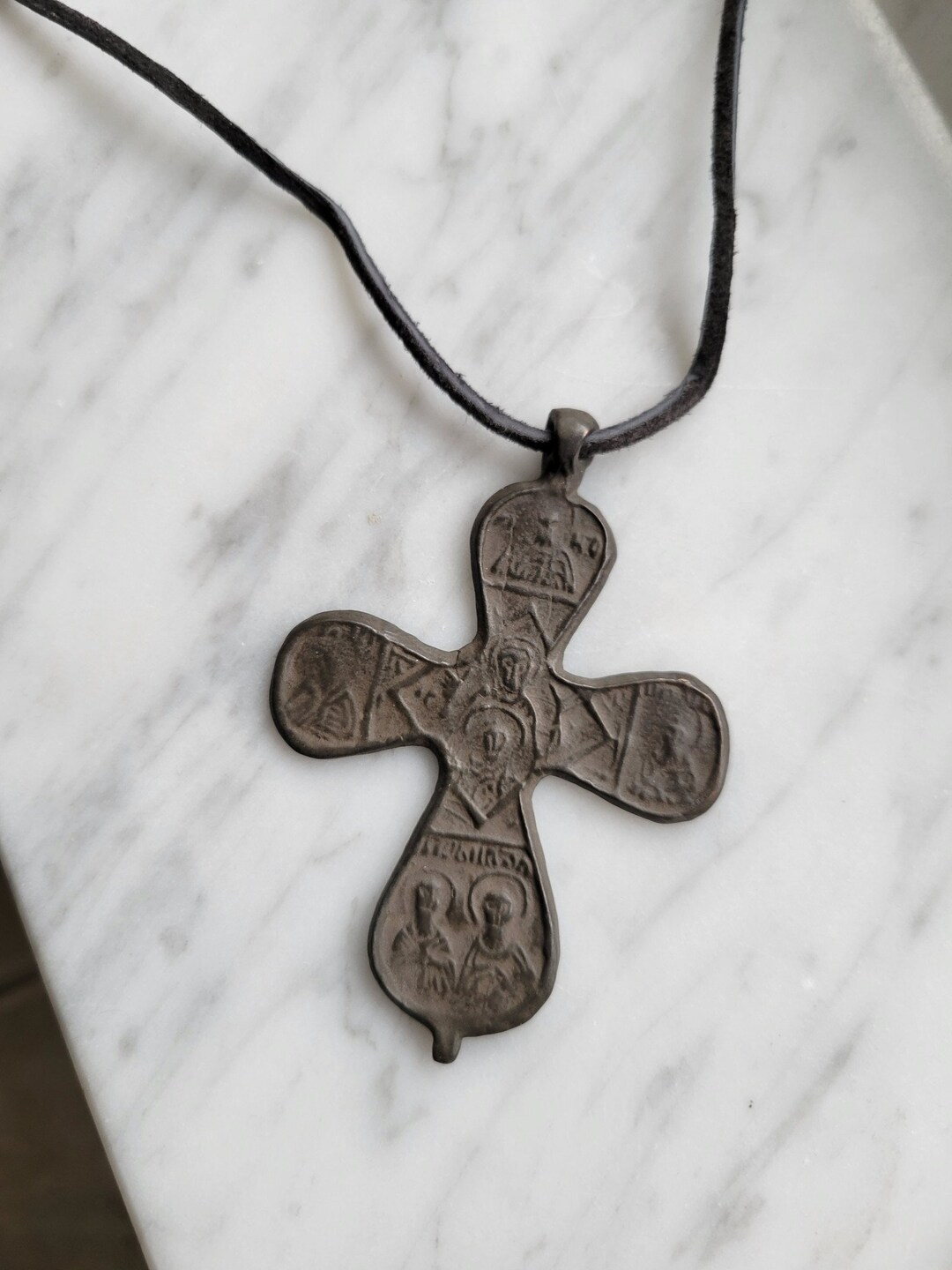 MASSIVE DIVINE CRUCIFIX Double-Sided Bronze Corded - Etsy Österreich