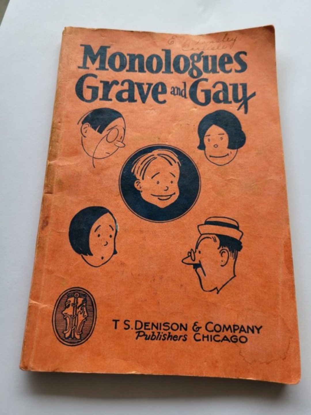 114 YEARS OLD BOOK Rare and Scarce (monologues, Grave & Gay) by Mayme ...