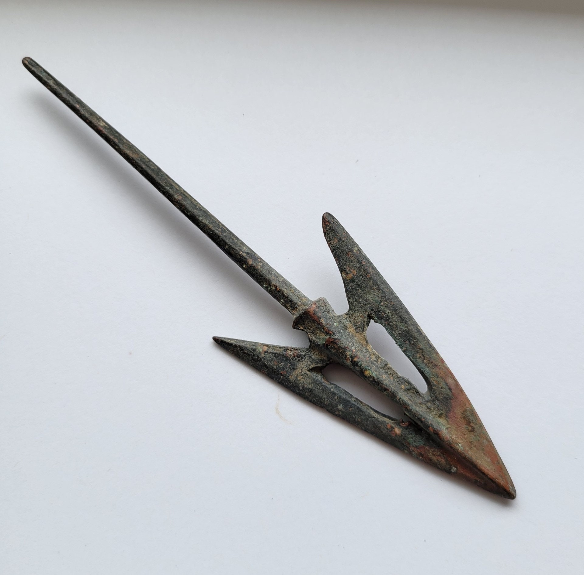 CIRCA 800-1050CE, MEDIUM VIKING Longshot Bronze Arrowhead Battle Relic ...