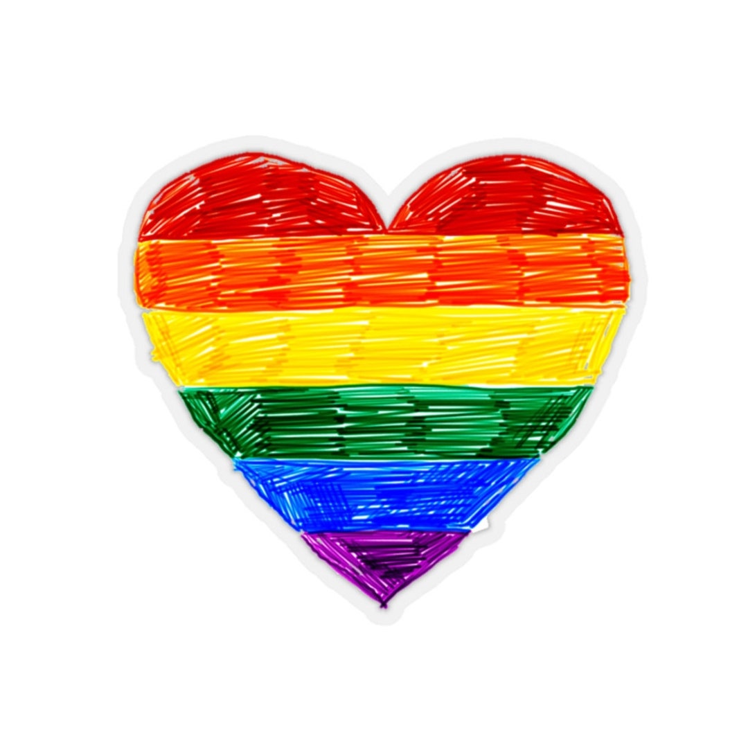 Pride Heart Stickers - Etsy