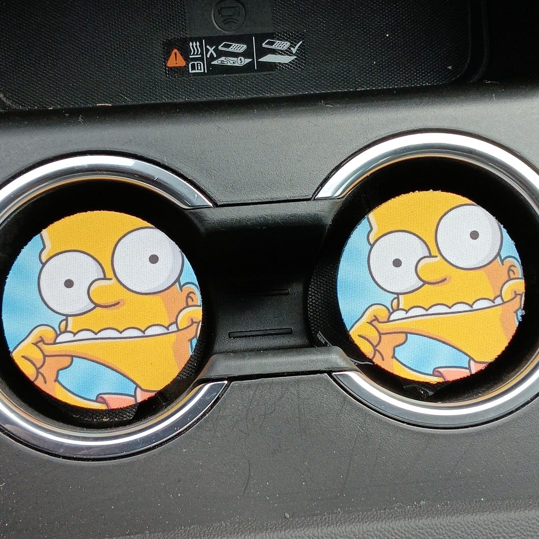 Bart, Simpsons, Car Accessories, Car Decor, Car Coasters, Auto Decor ...