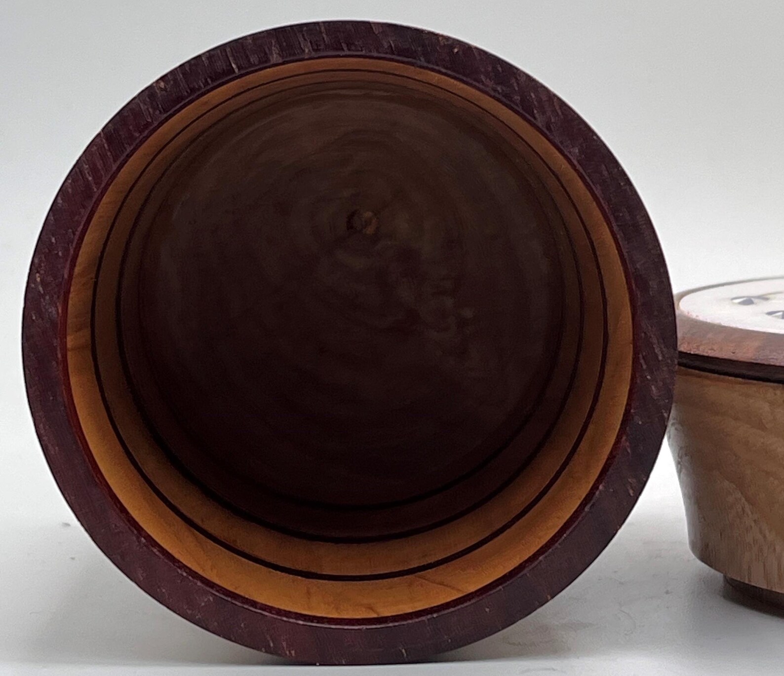 A Lidded Wooden Layered Jar With Marble Top - Etsy